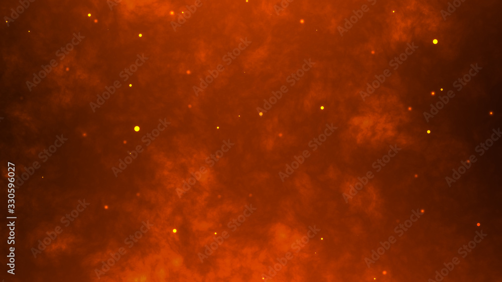 Epic fire animation with flying sparks. Dramatic background Stock ...