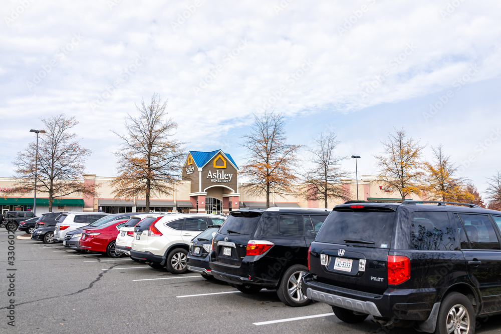 Sterling, USA - November 21, 2019: Ashley homestore store sign by ...