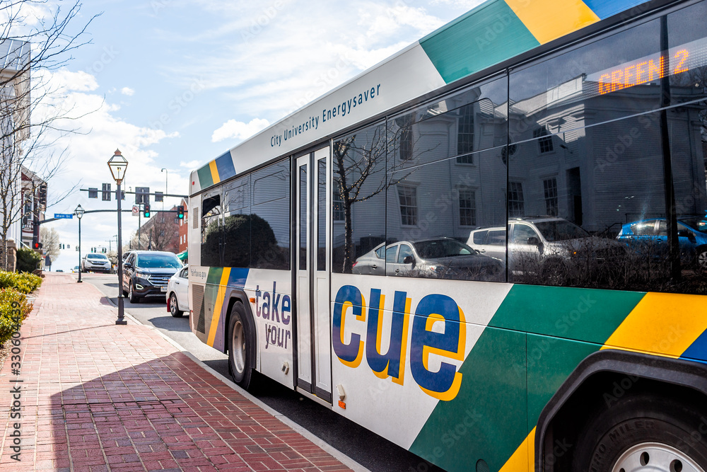 City of Fairfax, USA - March 10, 2020: City University Energysaver CUE ...