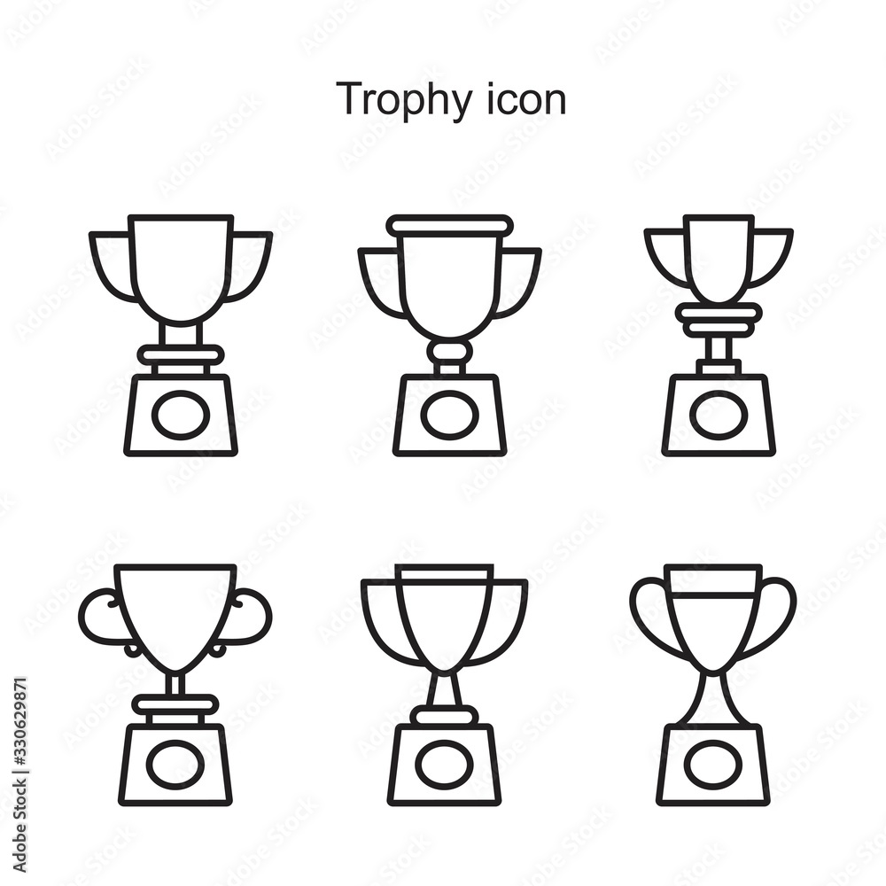 Trophy icon template black color editable. Trophy icon symbol Flat ...