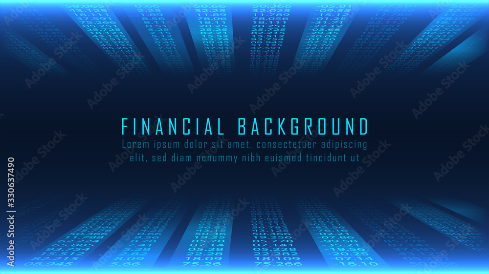 Financial background in numbers concept Stock Vector | Adobe Stock