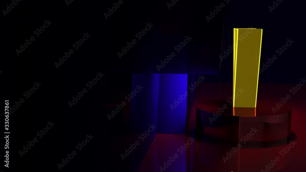 3D Render animation letter font alphabet transition 4K. Typographic ...