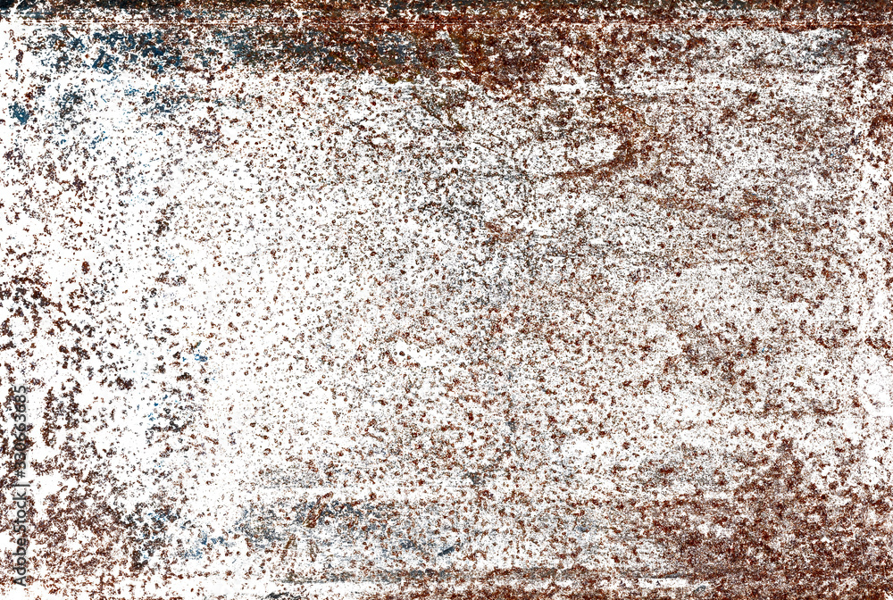 Abstract rust texture. dust particle and rusty grain on white ...