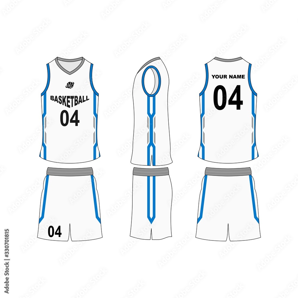 Basketball jersey set template collection. Stock Vector | Adobe Stock