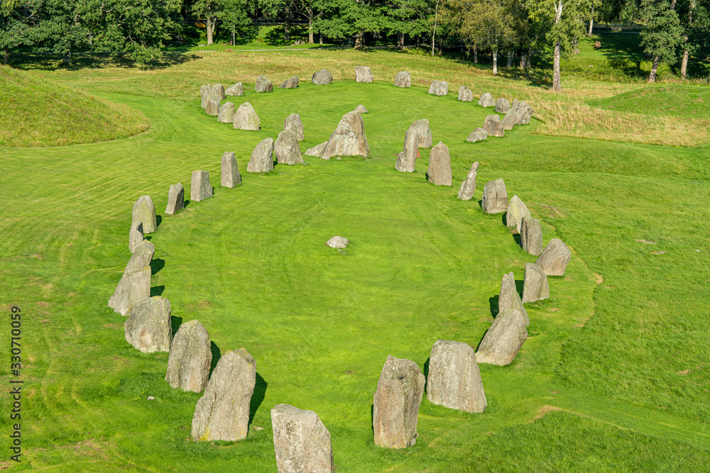 Large formation of megaliths standing in a figure eight Stock Photo ...