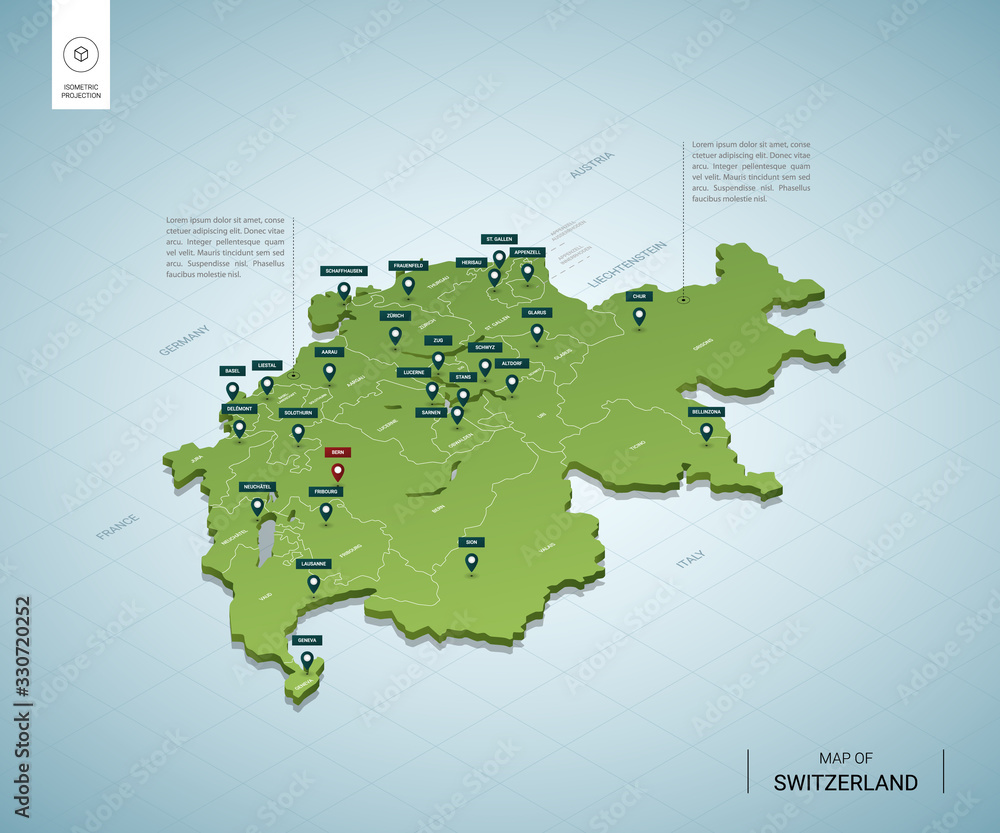 Switzerland Map With Cities