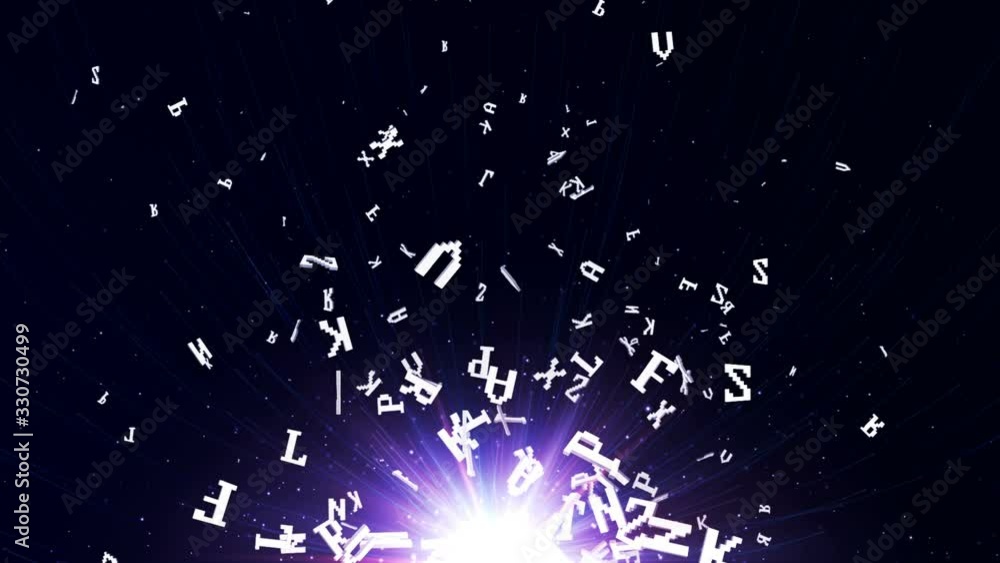 Flying Alphabetic Letters AniFlying Numbers Animation, Rendering ...