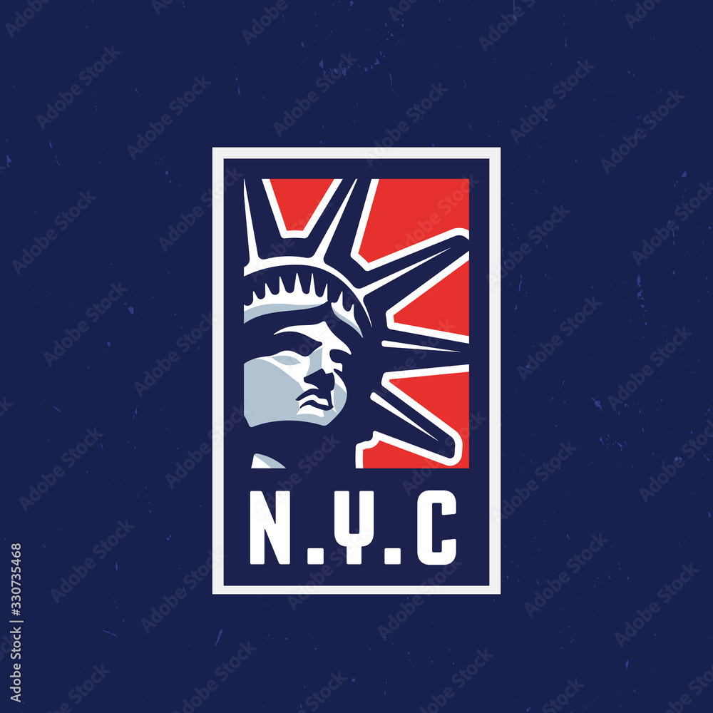 New York City NYC Solid and Bold Graphic Symbol Stock Vector | Adobe Stock