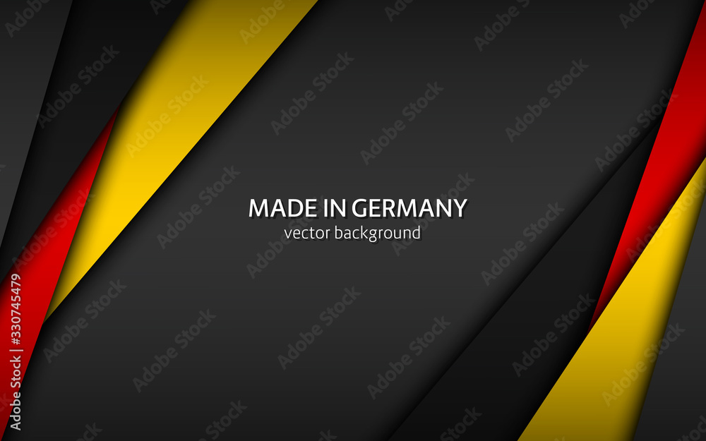 Made in Germany, modern vector background with German colors, overlayed ...