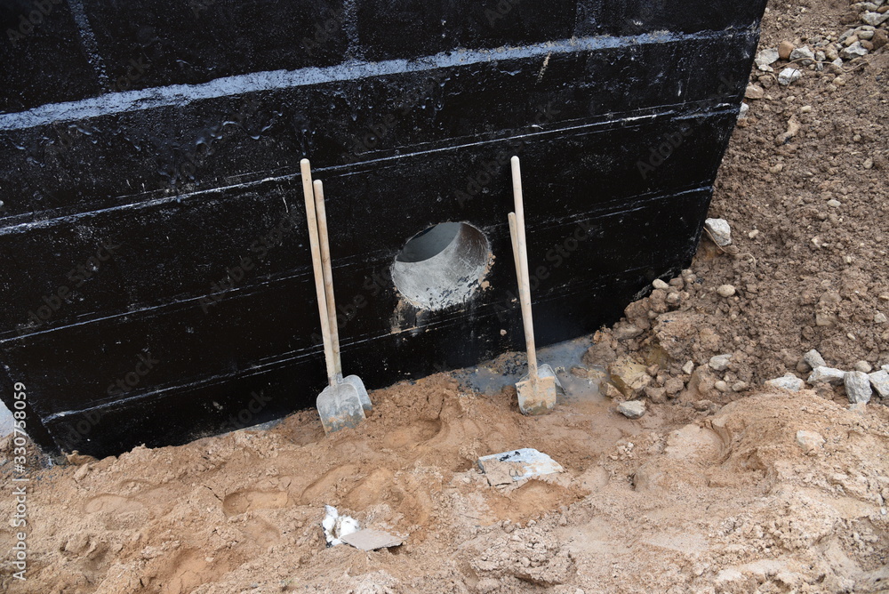 Valve pit for underground piping networks on construction site ...