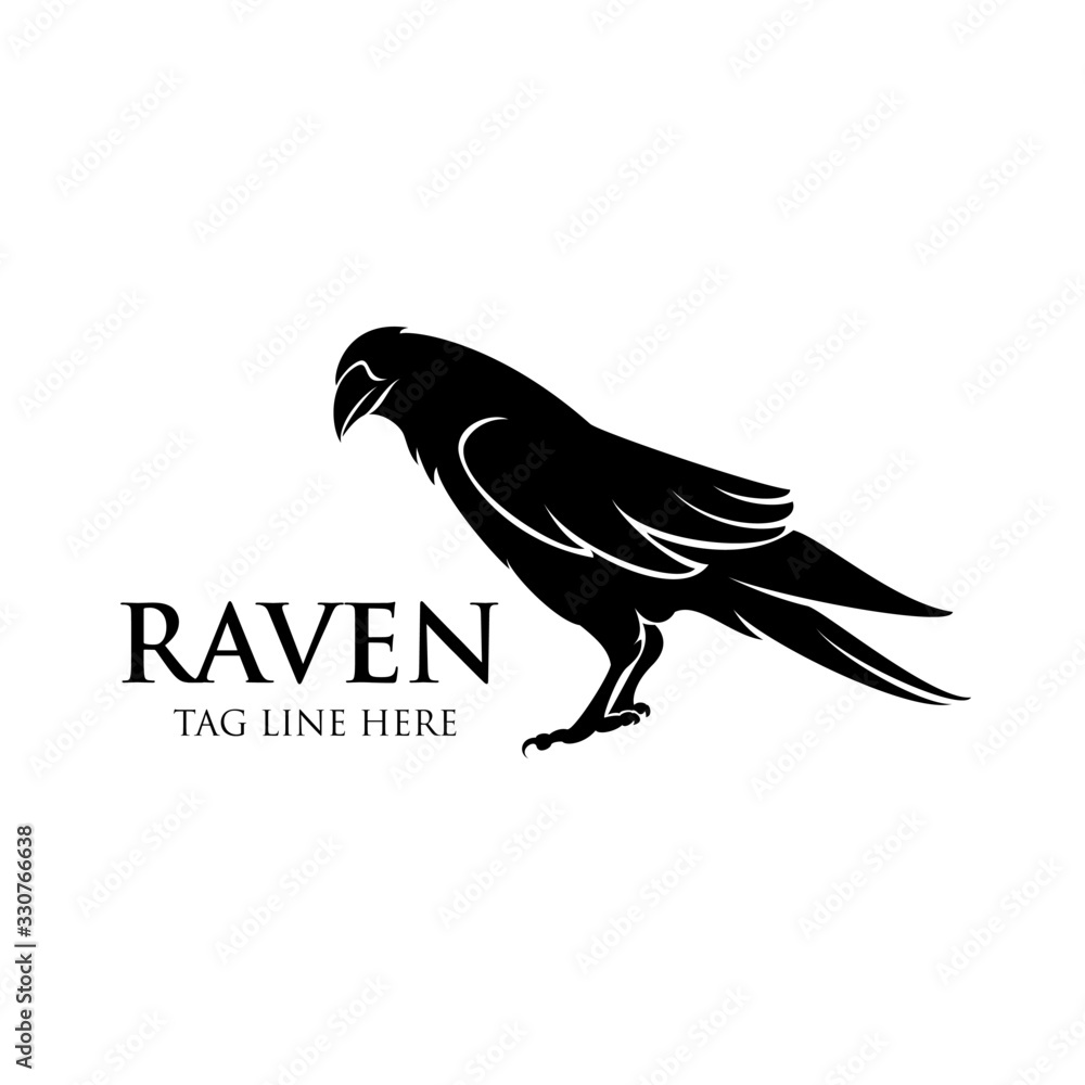 raven logo icon vector design template Stock Vector | Adobe Stock