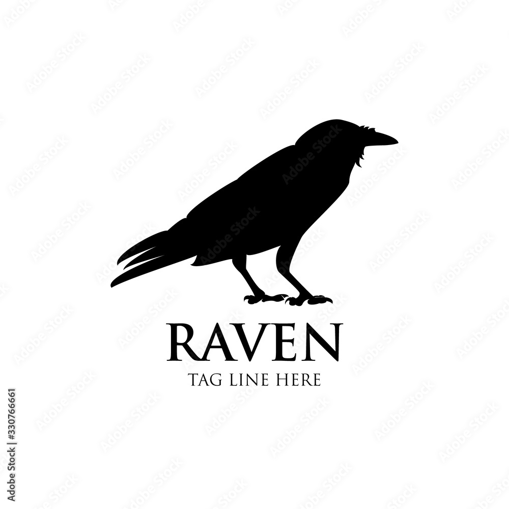 raven logo icon vector design template Stock Vector | Adobe Stock