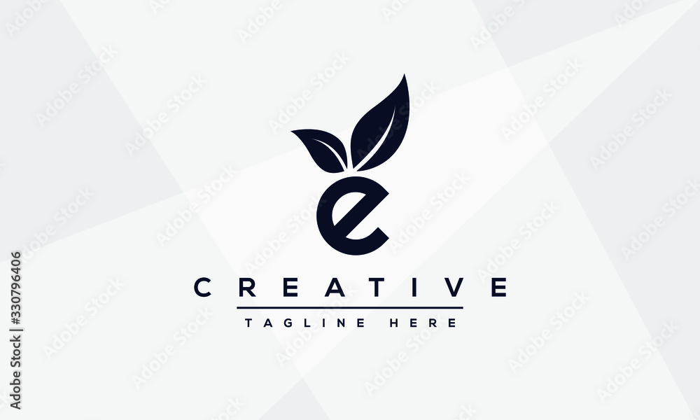 Modern unique creative letter E logo design, Minimalist E initial based ...