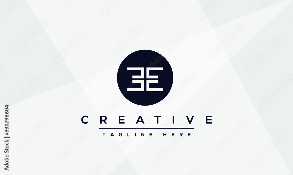 Modern unique creative letter E logo design, Minimalist E initial based ...
