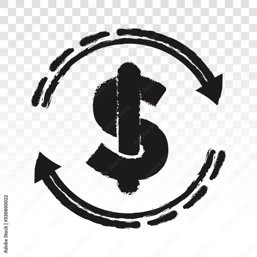 Automatic recurring payments or billing cycle line art icon for apps ...