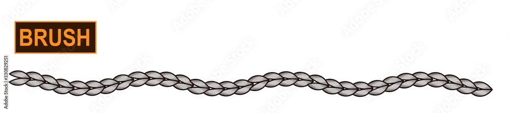 Yarn thread stitching brush for fashion and digital illustration ...