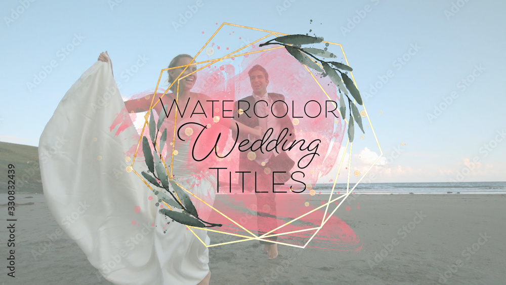 Watercolor Wedding Titles Stock Template | Adobe Stock
