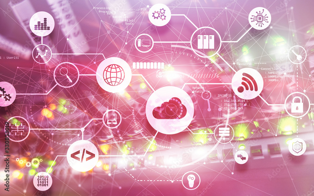 Connection Network Project 2020. Mixed Media Graphics on Virtual Screen ...