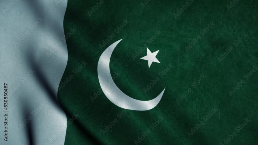 Pakistan flag waving in the wind. National flag of Pakistan. Sign of ...