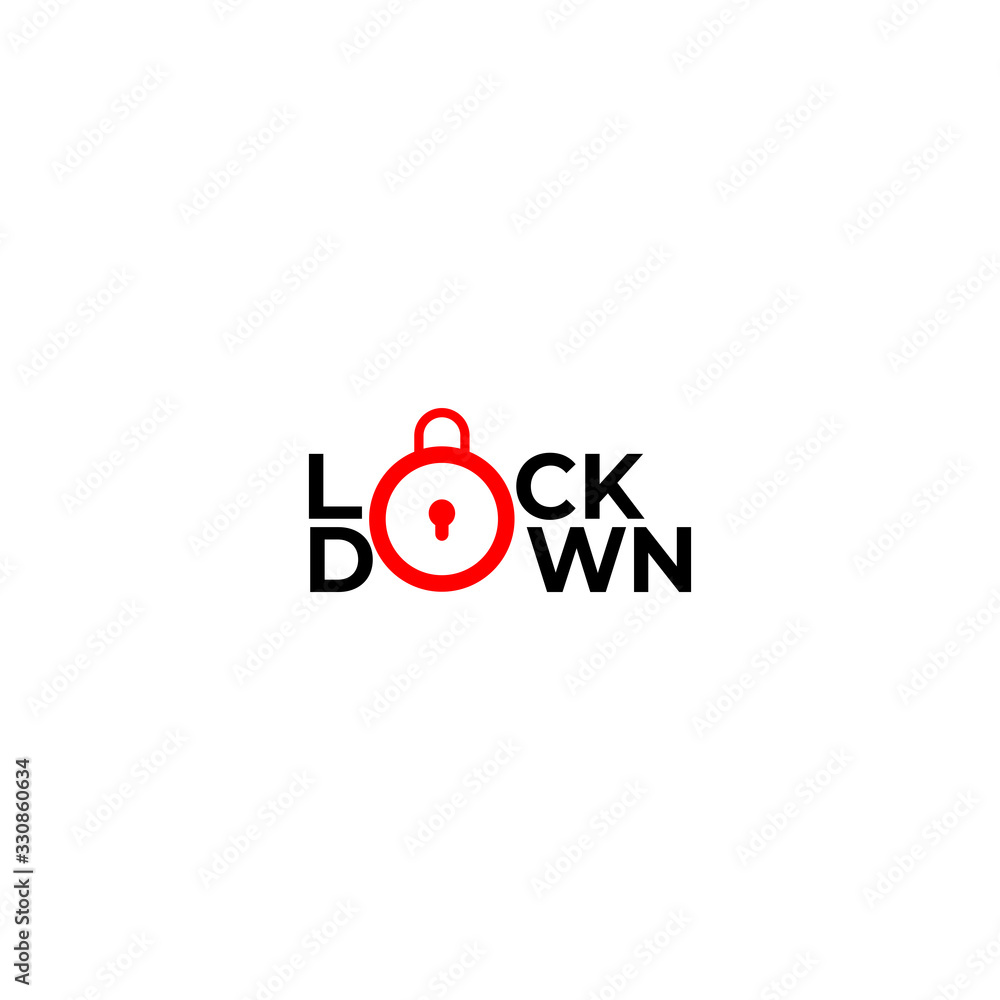 Lockdown text, infographics. Global pandemic health warning concept ...