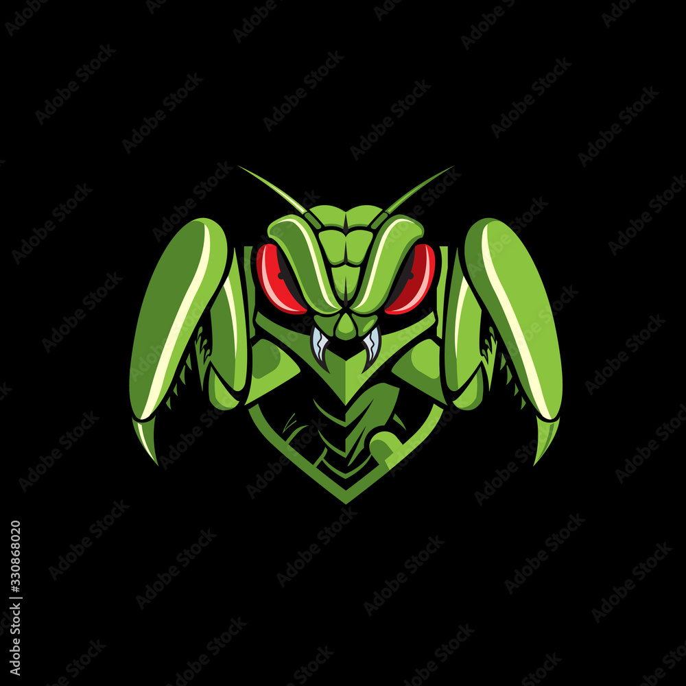 Mantis emblem logo. vector Stock Vector | Adobe Stock