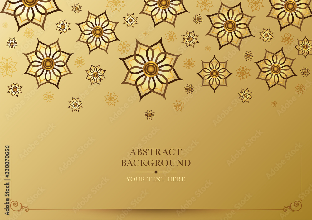Thai traditional art with gold color background Stock Vector | Adobe Stock