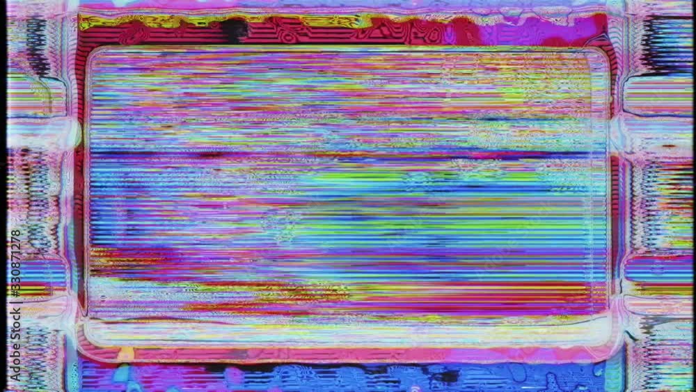 VHS defects noise and artifacts, glitches from an old tape. Glitch ...