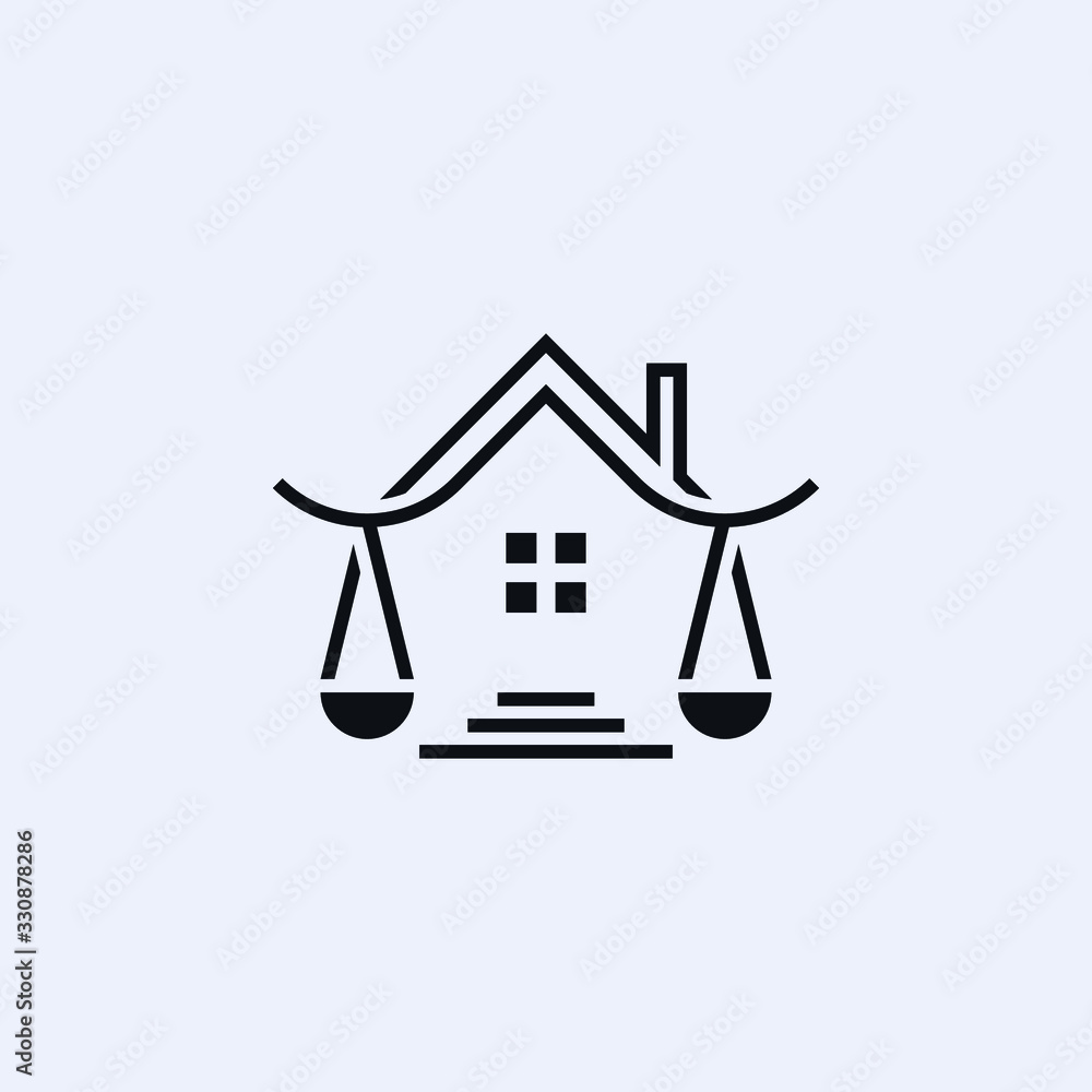 Abstract vector round graphic house scale illustration. Can be used as ...