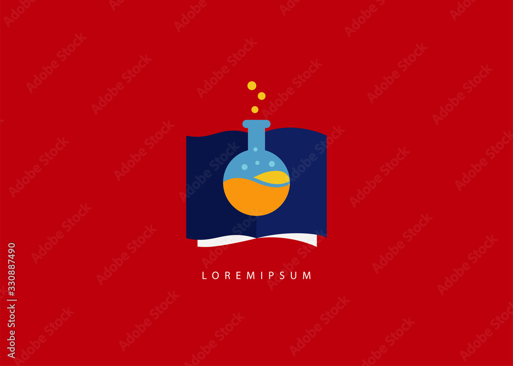 Book Lab Logo - Book Science Logo Vector icon template Stock Vector ...