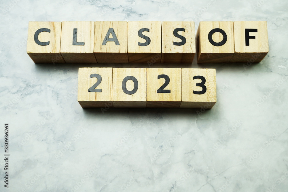 Class of 2023 alphabet letters on marble background Stock Photo | Adobe ...