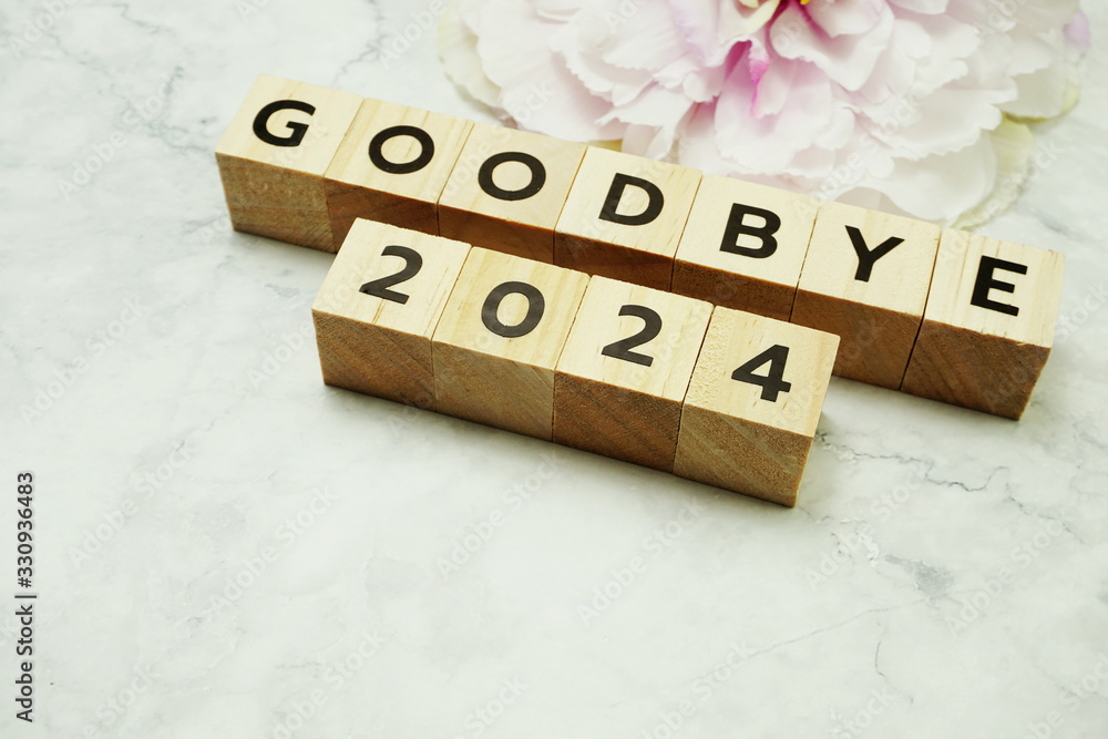 Goodbye 2024 alphabet letters on marble background Stock Photo | Adobe ...