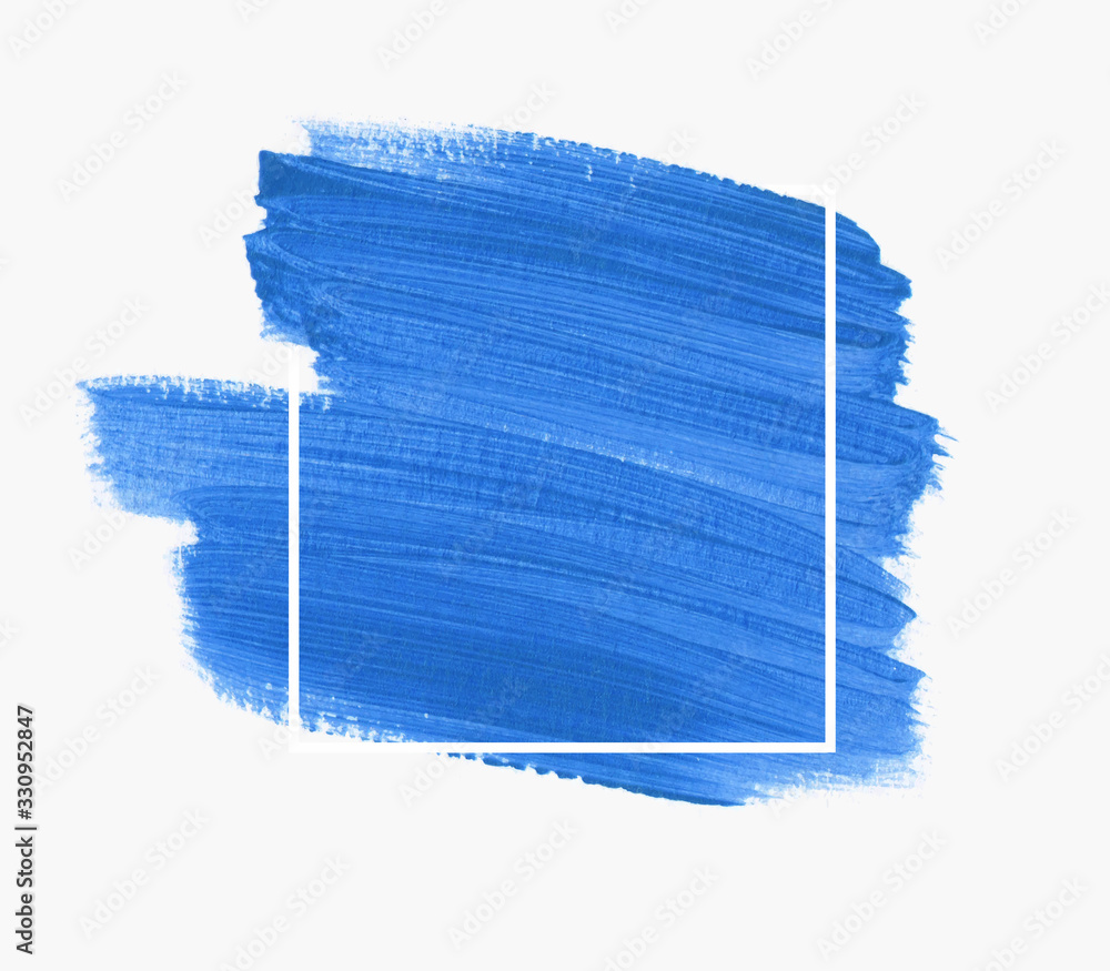 Blue brush paint acrylic background vector. Perfect design for headline ...