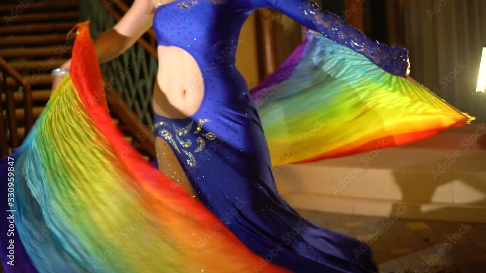 Seductive Sexy Traditional Oriental Belly Dancer Girl Dancing Belly