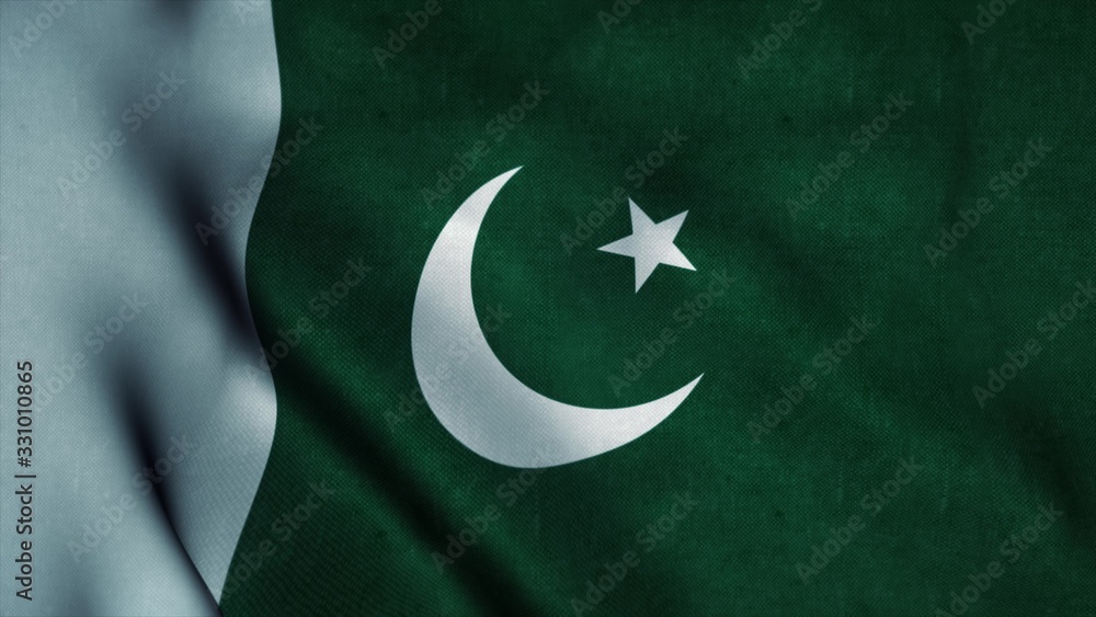 Pakistan flag waving in the wind. National flag of Pakistan. Sign of ...