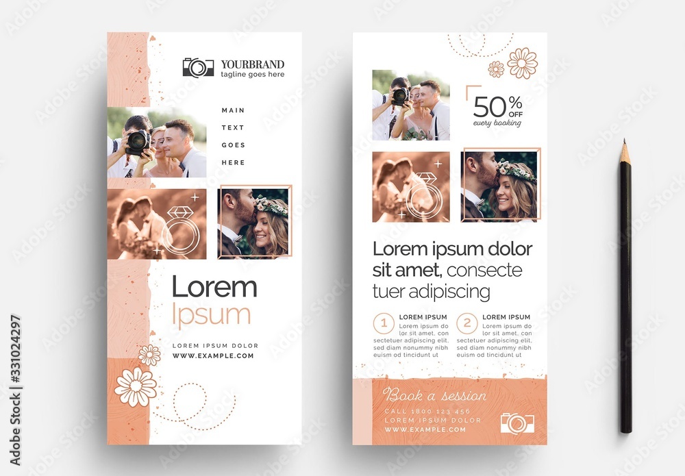 Photography Card Layout Stock Template | Adobe Stock