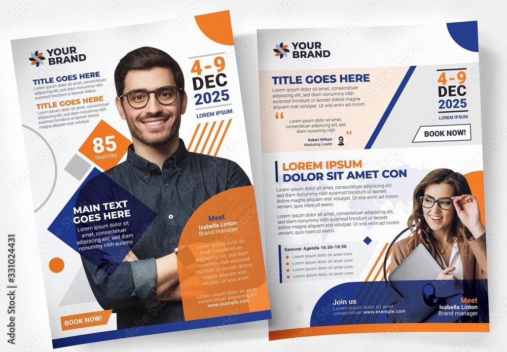 Corporate Business Event Poster Layouts Stock Template | Adobe Stock