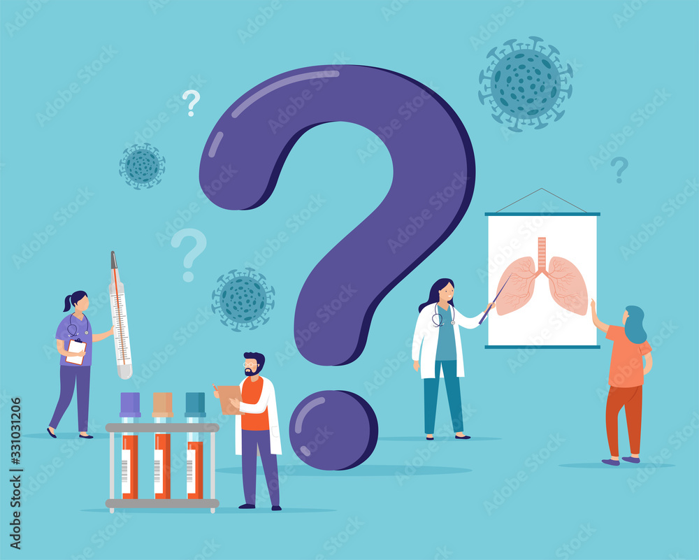 Ask the doctor. A group of female and male doctors , medical ...