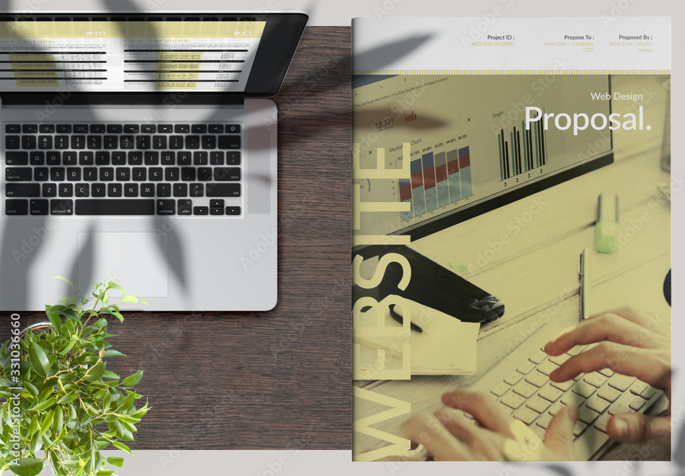 Modern Website Proposal Layout Stock Template | Adobe Stock