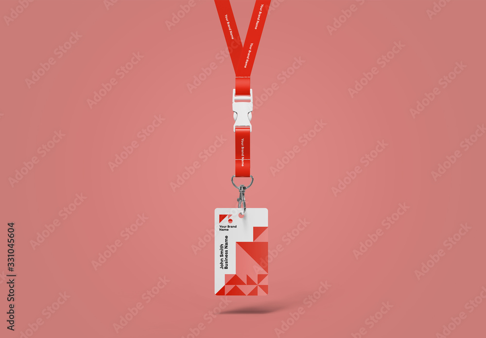 Hanging Id Card Mockup Stock Template | Adobe Stock