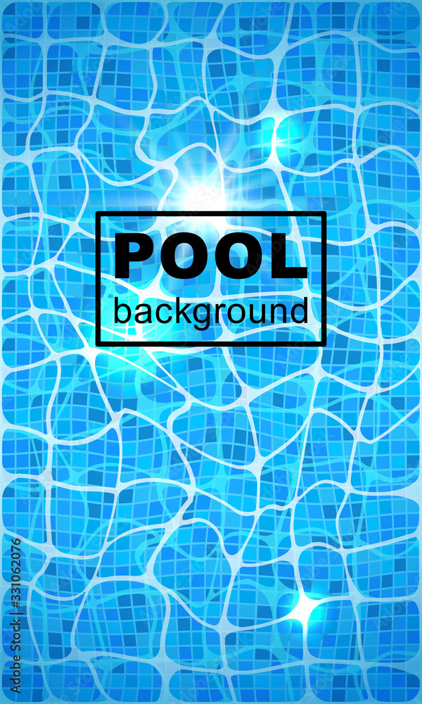 Pool background. Water, summer. Vector illustration. Swimming pool ...