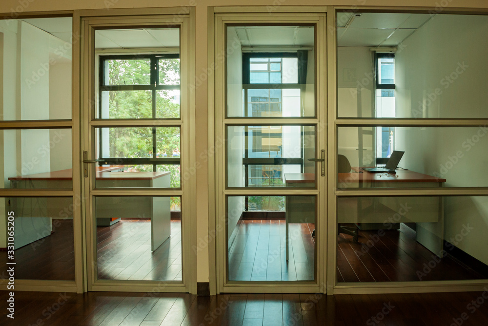 Interior of offices in building, clean and clear place, interior desk ...