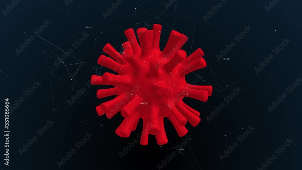 Vidéo Stock Virus pandemic or epidemic diffusion in the global world ...