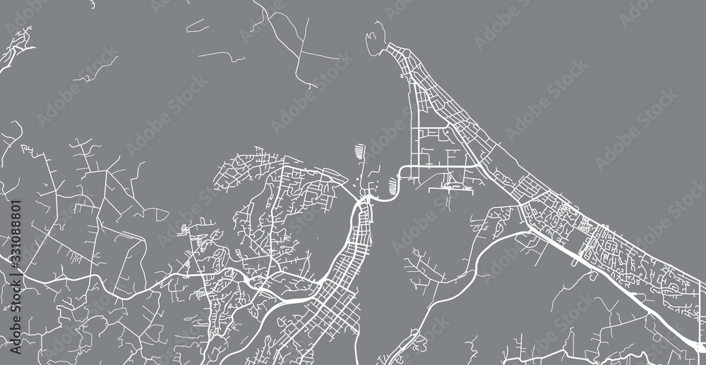 Urban vector city map of Tauranga, New Zealand Stock Vector | Adobe Stock