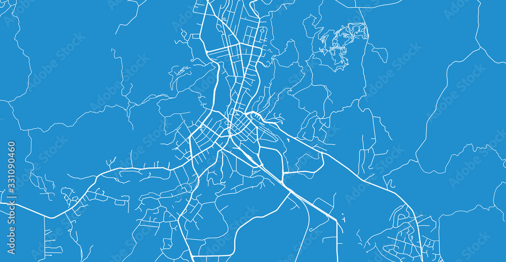 Urban vector city map of Whangarei, New Zealand Stock Vector | Adobe Stock