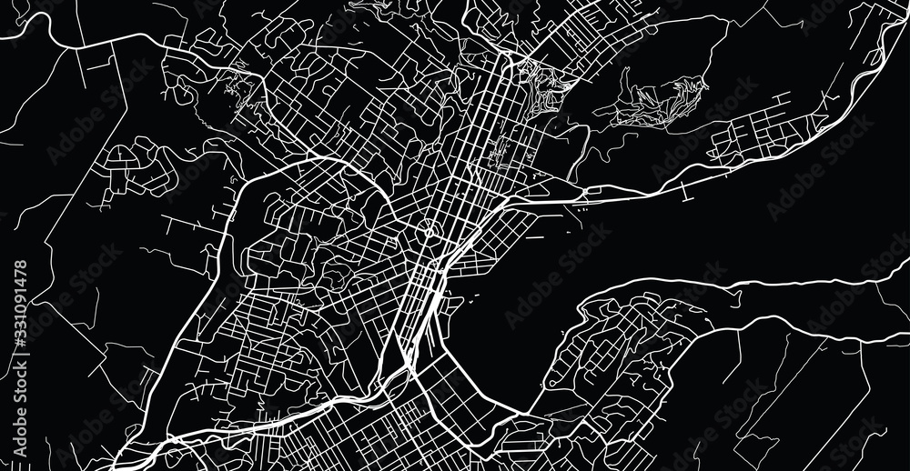 Poster Urban vector city map of Dunedin, New Zealand – Wall Art | UkPosters