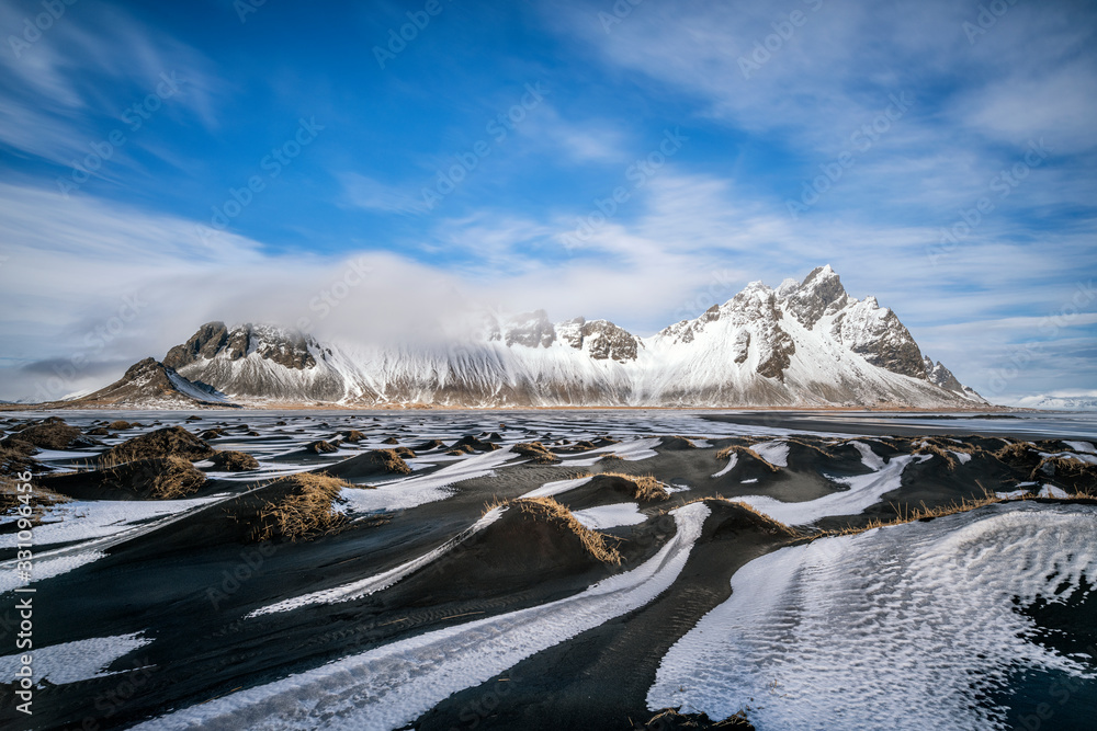 Famous Stokksness beach in Iceland Stock Photo | Adobe Stock