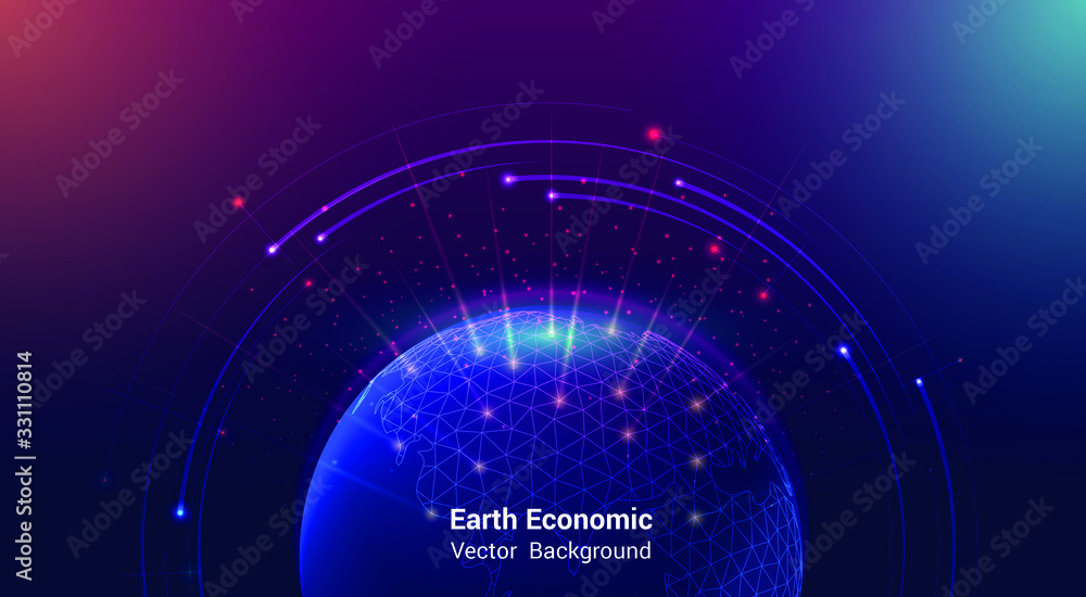 Earth economic On Stock market Graph - Global Economy Concept Economic ...