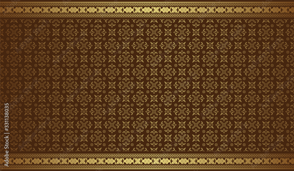 Thai art luxury temple, background pattern decoration for printing ...