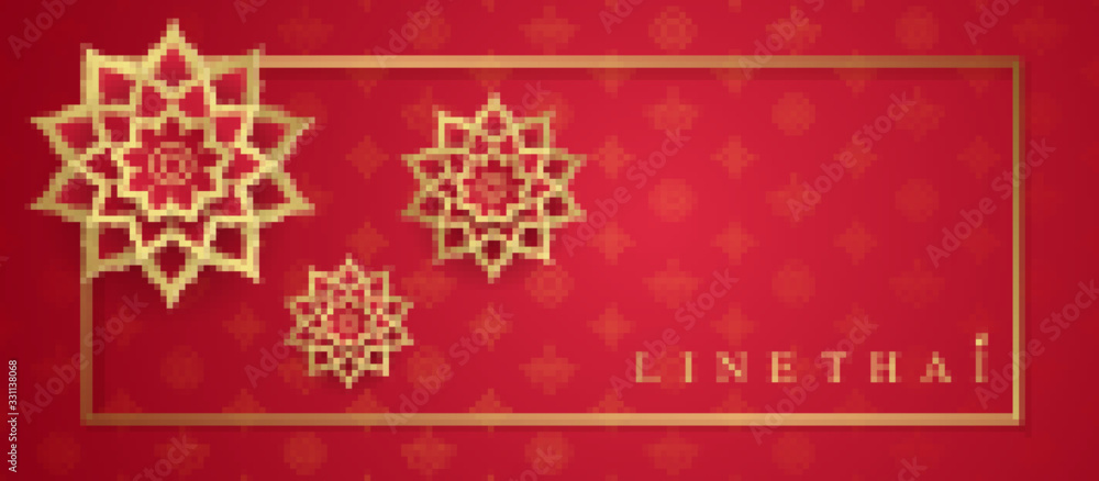 thai art, temple, background pattern decoration for flyers, poster, web ...