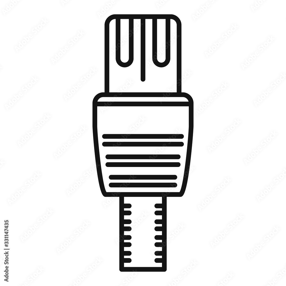 Lan cable icon. Outline lan cable vector icon for web design isolated ...